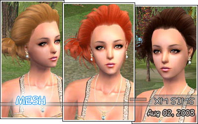 XM Sims2 free Sims 2 computer game hair new mesh download
